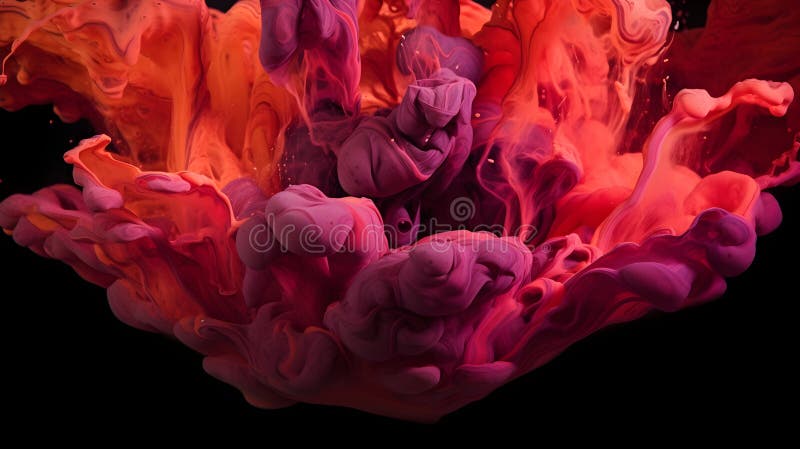 Generative Ai Illustrations, Fluid Art, Mixing Colors, that Explode and ...