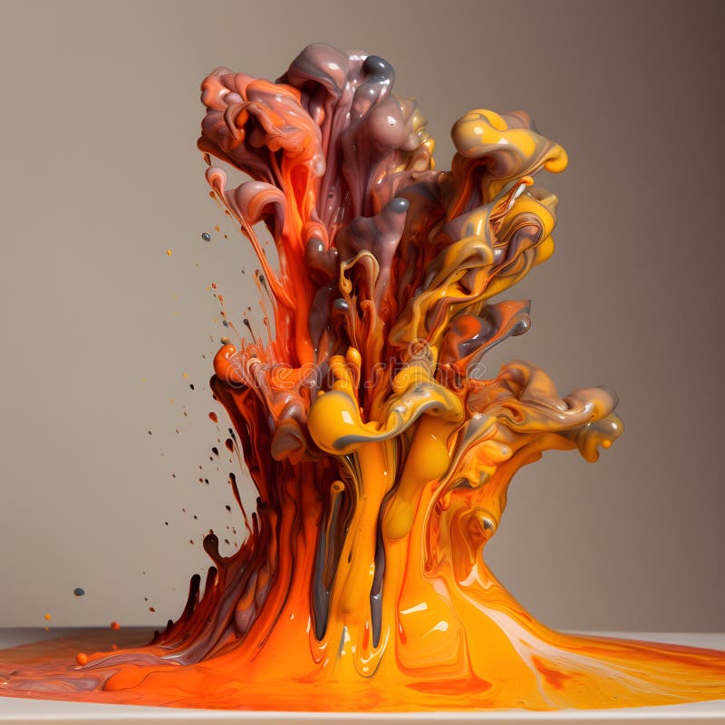 Generative Ai Illustrations, Fluid Art, Mixing Colors, that Explode and ...