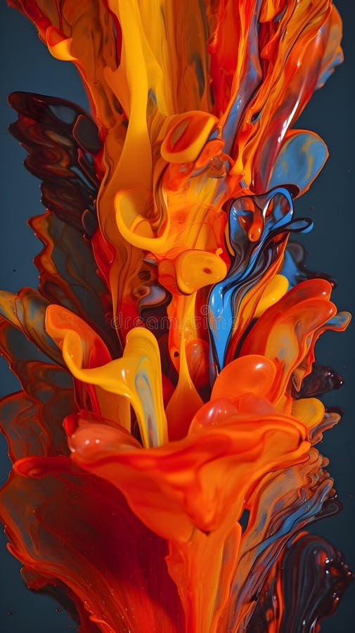 Generative Ai Illustrations, Fluid Art, Mixing Colors, that Explode and ...