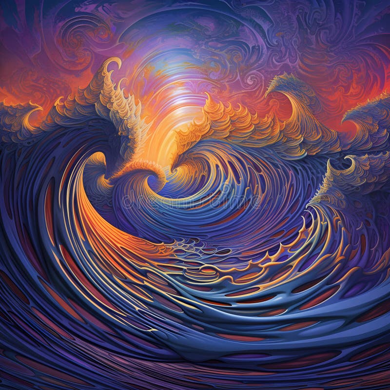 Generative AI, Illustrations, Gravity, Gravitational Waves Concept ...