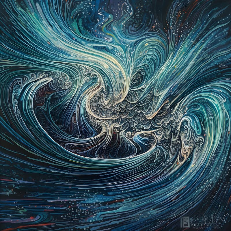 Generative AI, Illustrations, Gravity, Gravitational Waves Concept ...