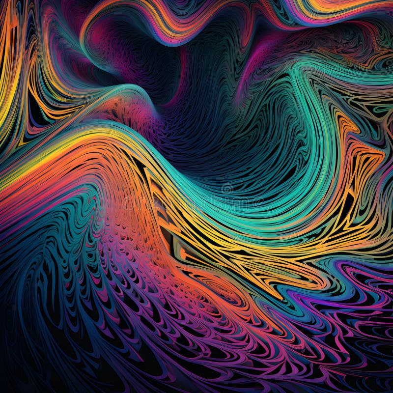 Generative AI, Illustrations, Gravity, Gravitational Waves Concept ...