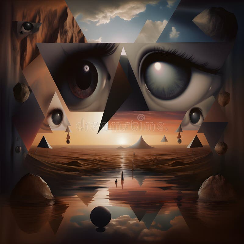 Generative Ai Ilustrations, Surrealism Abstract Design. Stock ...