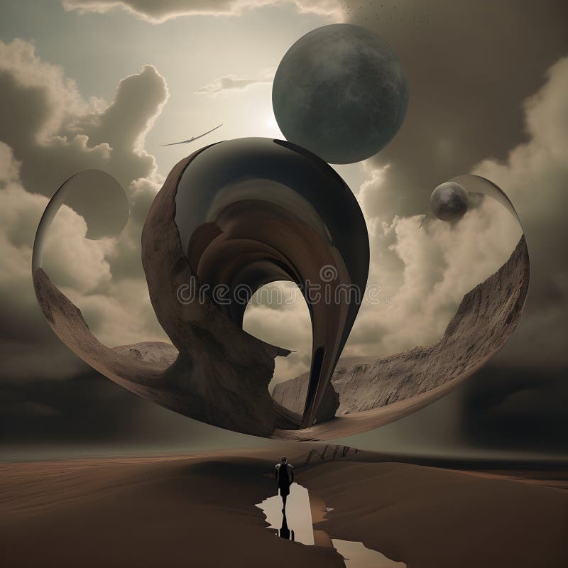 Generative Ai Ilustrations, Surrealism Abstract Design. Stock ...