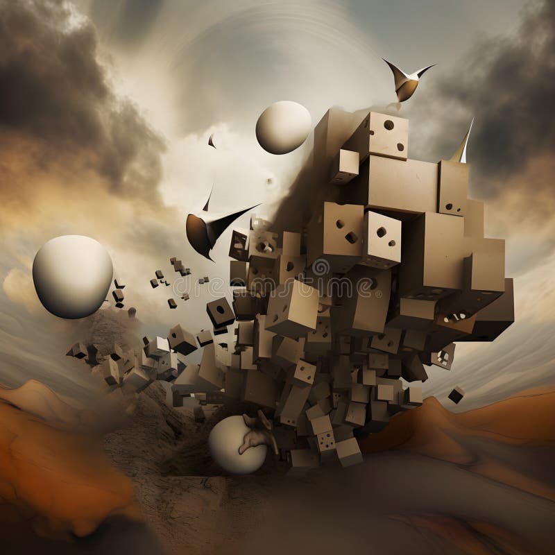 Generative Ai Ilustrations, Surrealism Abstract Design. Stock ...