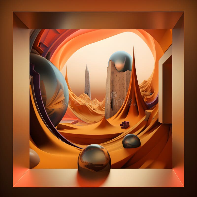 Generative Ai Ilustrations, Surrealism Abstract Design. Stock ...