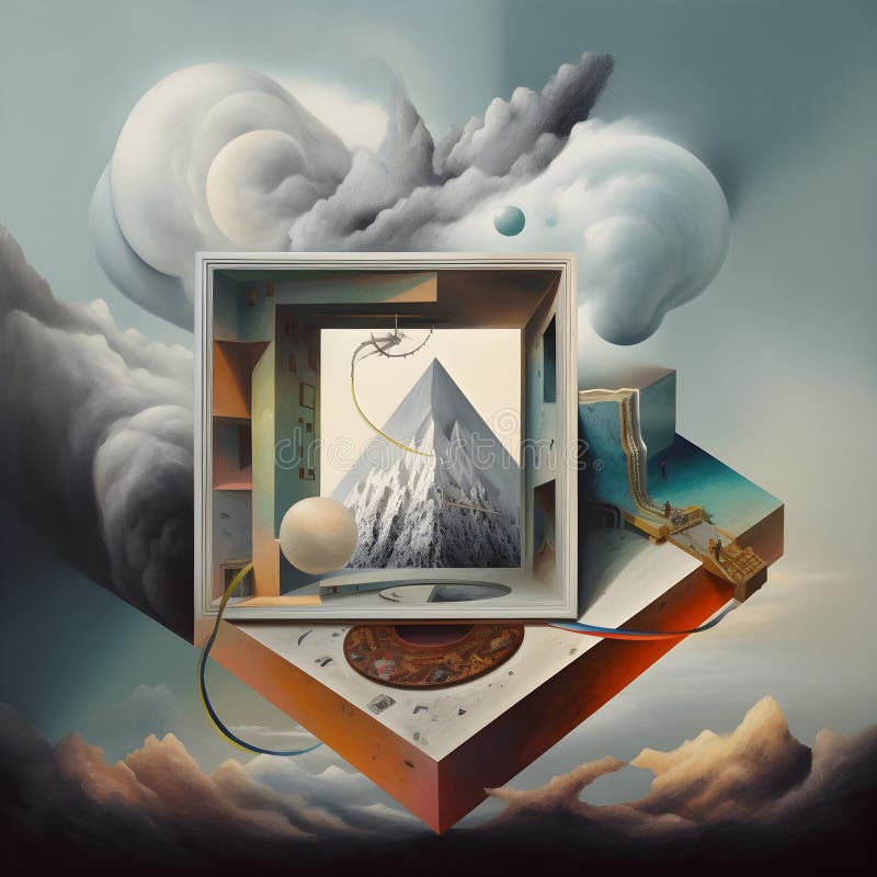 Generative Ai Ilustrations, Surrealism Abstract Design. Stock ...