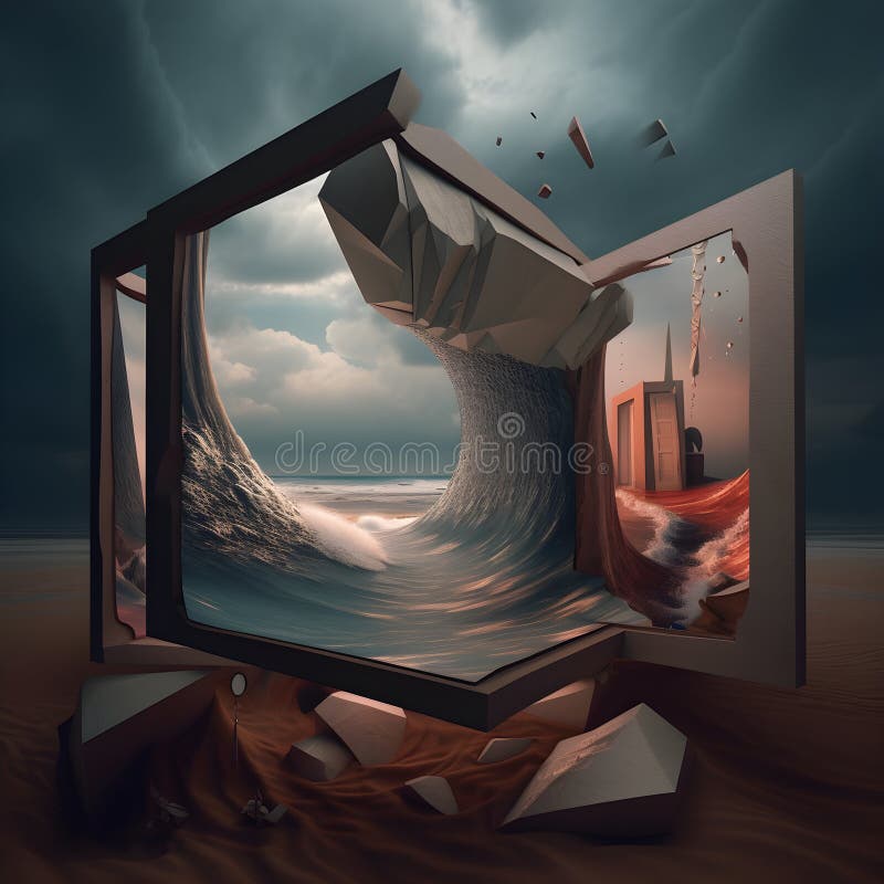 Generative Ai Ilustrations, Surrealism Abstract Design. Stock ...