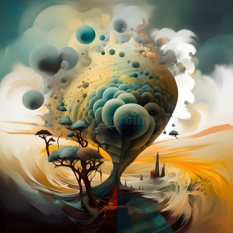 Generative Ai Ilustrations, Surrealism Abstract Design. Stock ...