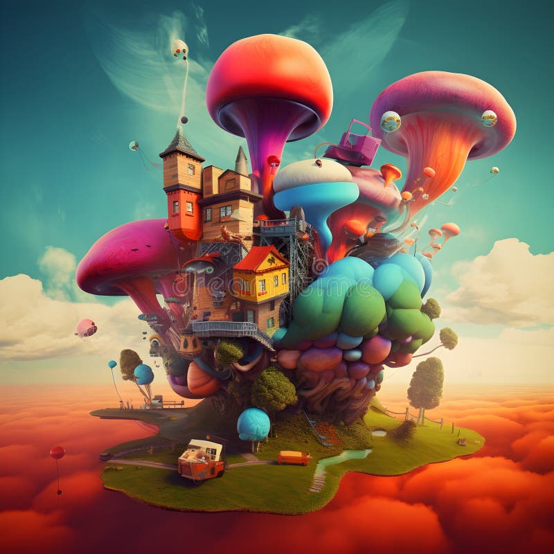 Generative Ai Ilustrations, Surrealism Abstract Design Stock ...