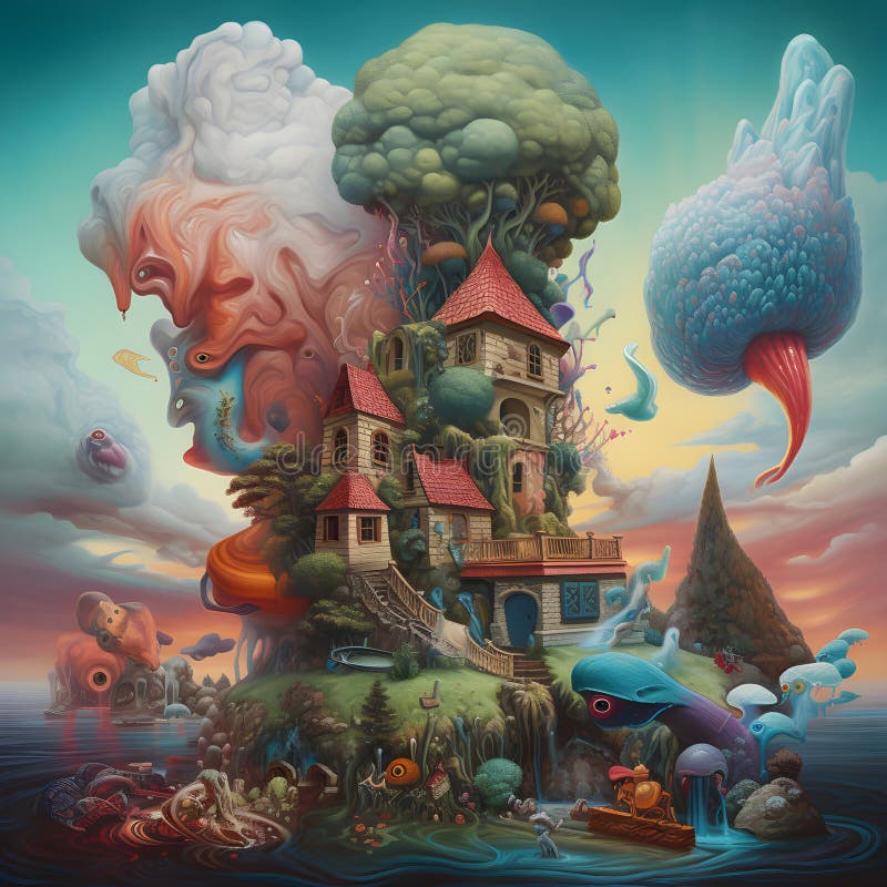 Generative Ai Ilustrations, Surrealism Abstract Design Stock ...