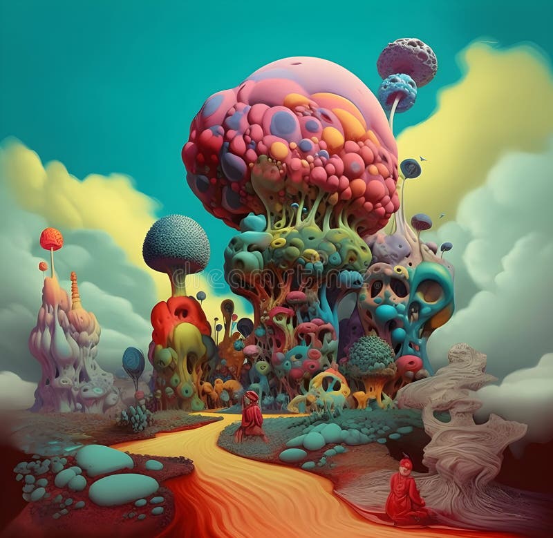 Generative Ai Ilustrations, Surrealism Abstract Design Stock ...