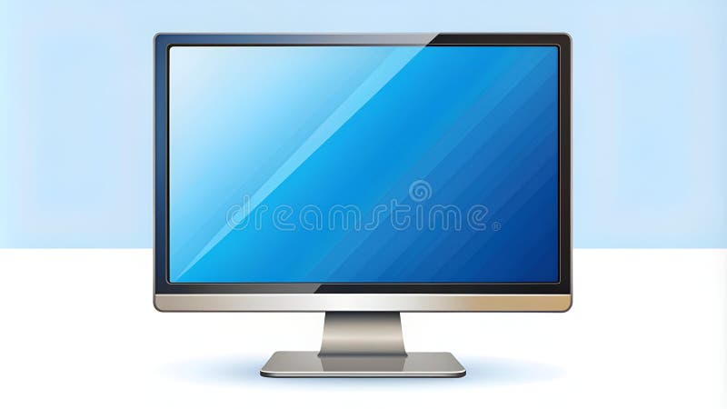 Computer Screen Vector Illustration Stock Illustration - Illustration ...