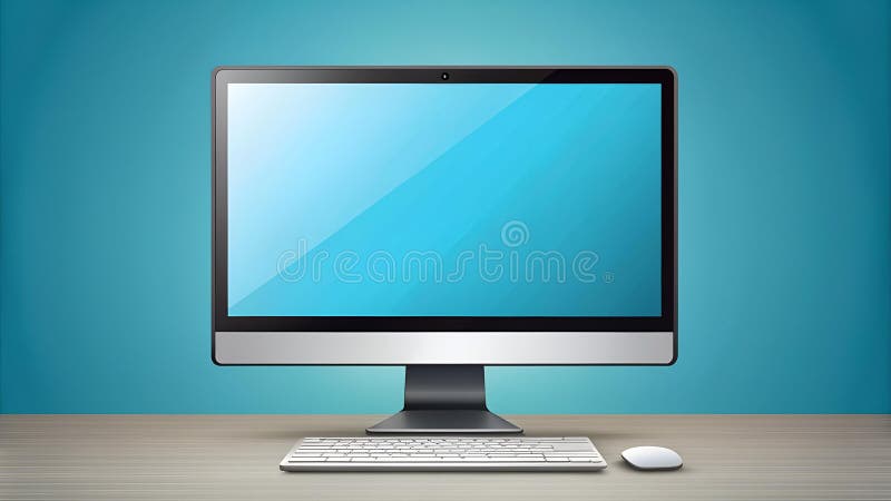 Computer Screen Vector Illustration Stock Illustration - Illustration ...