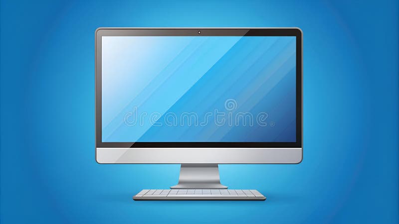 Computer Screen Vector Illustration Stock Illustration - Illustration ...
