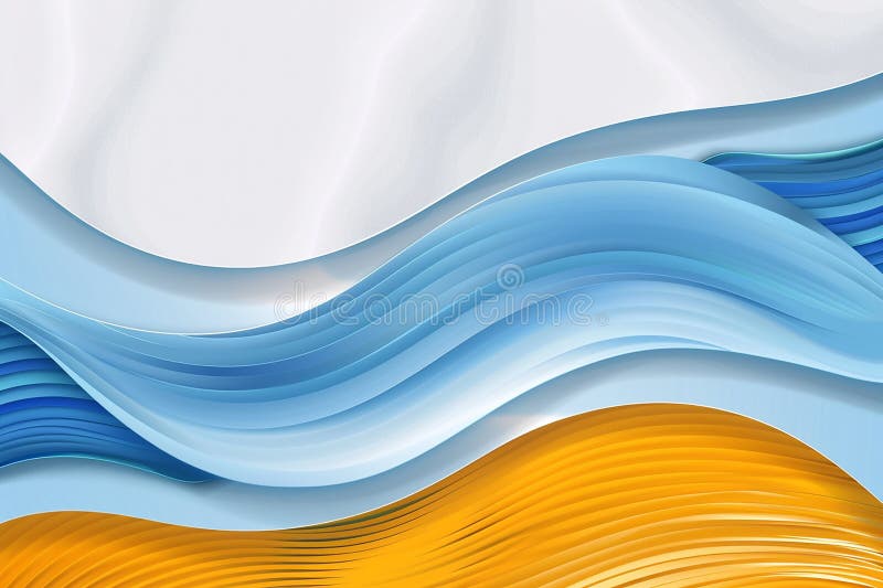 Generative AI Image of Abstract Blue Orange Wavy Pattern Business ...