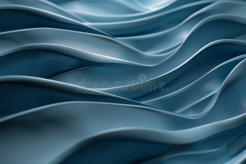 Generative AI Image of Abstract Blue Wavy Fluid Pattern Business ...