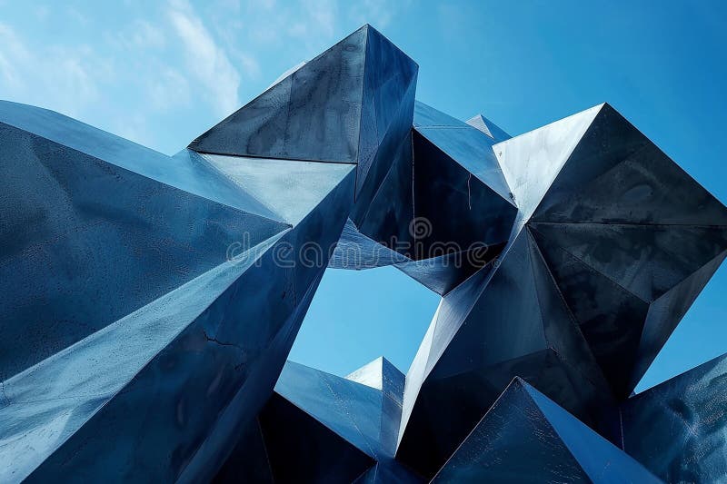 Generative AI Image of Abstract Geometric Rock Stone with Beautiful ...