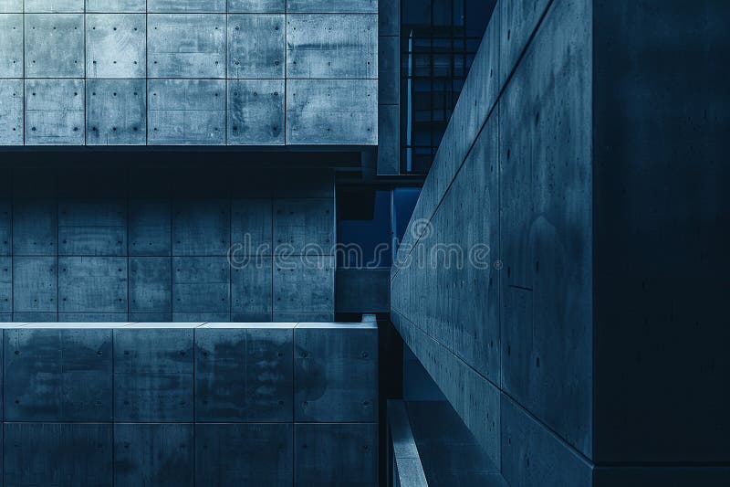 Generative AI Image of Abstract Minimalism Wall of Navy and Black ...