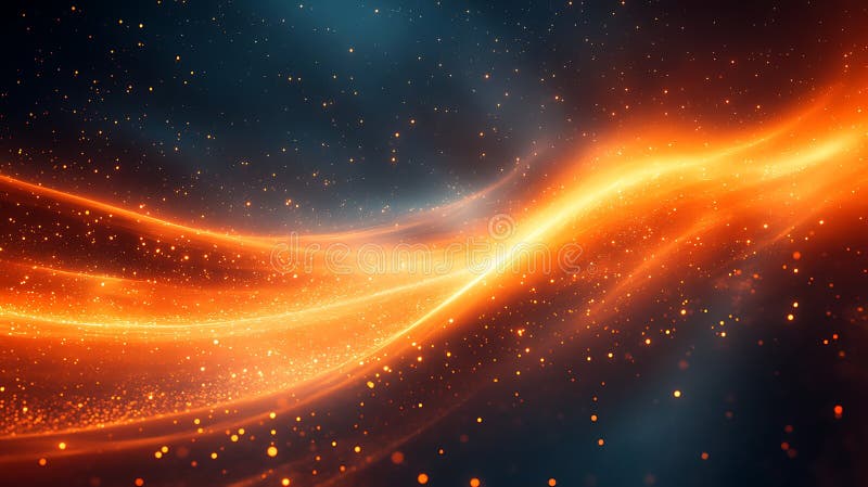 Generative AI Image of Abstract Shining Golden Mist with Black Dark ...