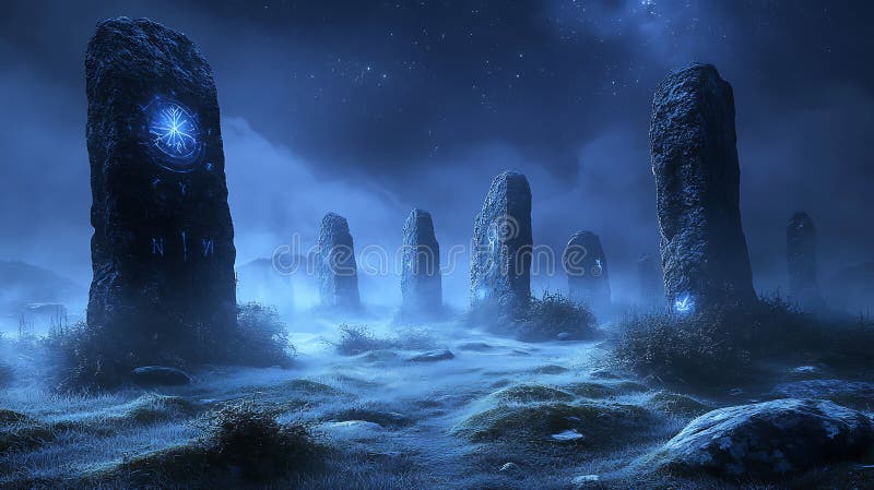 Generative AI Image of Ancient Ruins Surrounded by Glowing Magical ...