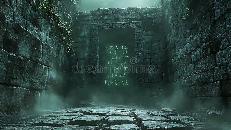 Generative AI Image of Ancient Ruins Surrounded by Glowing Magical ...