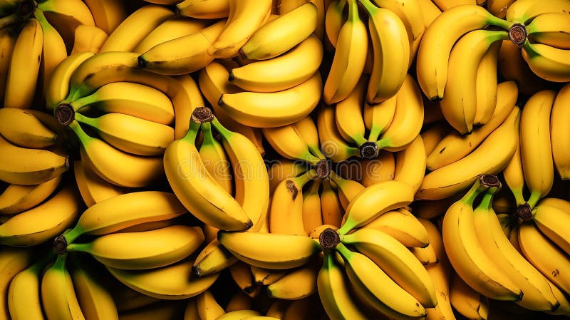 Banana is Vibrant Yellow, Curved, and with a Smooth Texture, Packed ...