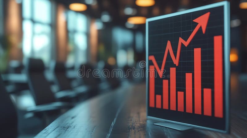Generative AI Image of Bar Graph and Arrow Representing Loss and Coding ...