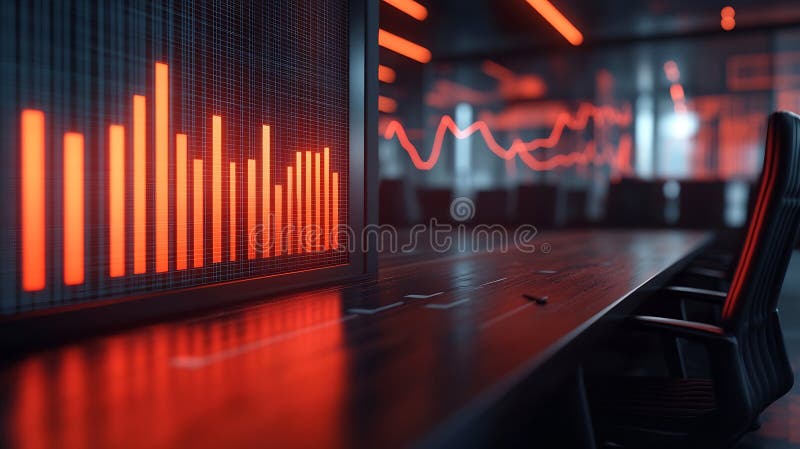 Generative AI Image of Bar Graph and Arrow Representing Loss and Coding ...