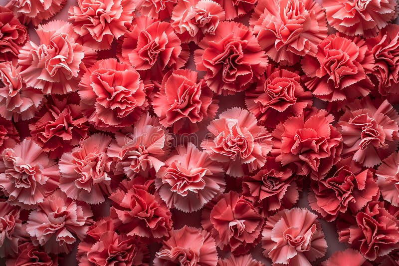 Generative AI Image of Beautiful Pink Carnation Flowers Pattern ...