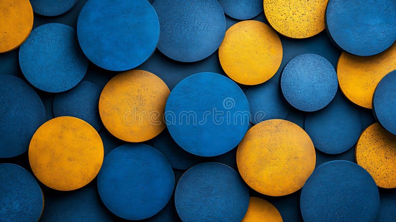 Generative AI Image of Bold Circle Geometric Pattern with Contrasting ...