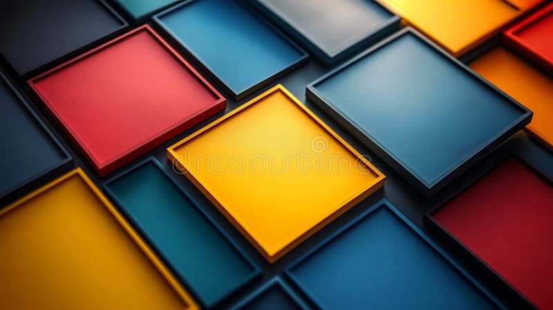 Generative AI Image of Bold Rectangular Geometric Pattern at ...