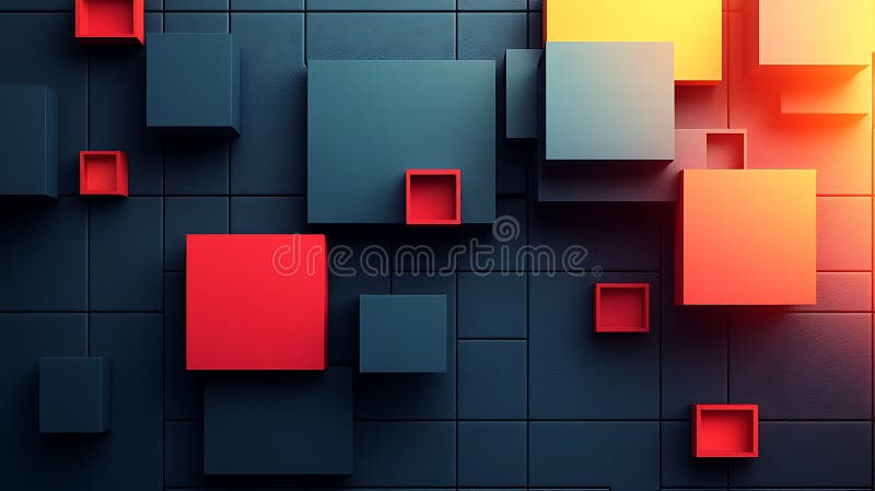 Generative AI Image of Bold Rectangular Geometric Pattern at ...