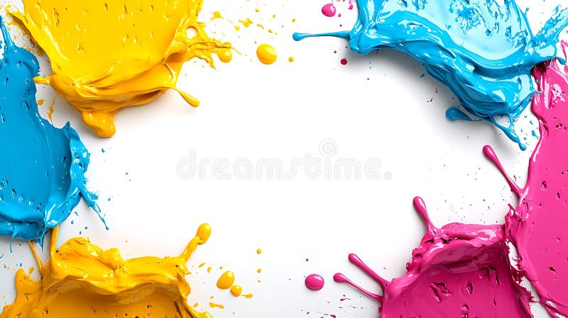 Generative AI Image of Bold Splatter Paint Abstract Background Vibrant ...