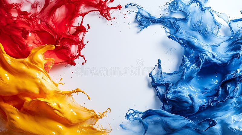 Generative AI Image of Bold Splatter Paint Abstract Background Vibrant ...