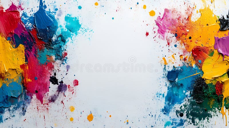 Generative AI Image of Bold Splatter Paint Abstract Background Vibrant ...