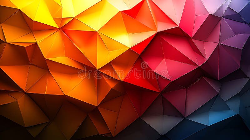 Generative AI Image of Bold Triangle Geometric Pattern with Contrasting ...
