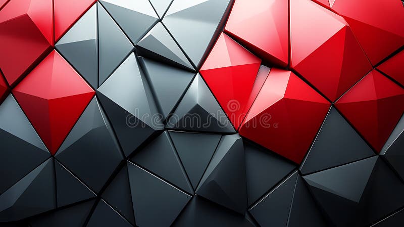 Generative AI Image of Bold Triangle Geometric Pattern with Contrasting ...