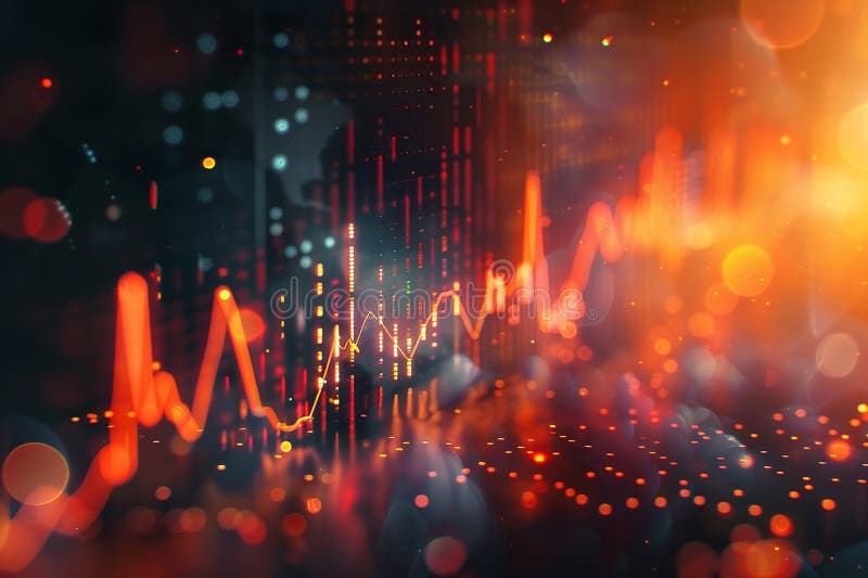 Generative AI Image of Colorful Statistic Digital Data Chart Diagram ...