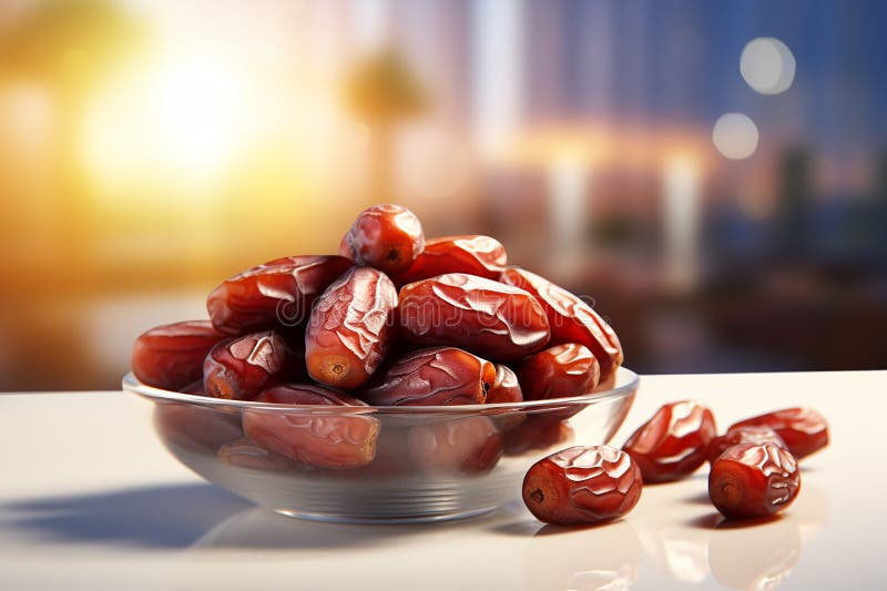 Delicious Dates for Iftar Fasting Break in the Muslim Ramadan, Vector ...