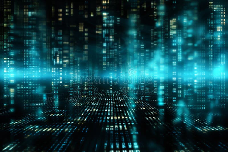 Generative Ai Image Of Digital Technology Concept With Binary Code Data Computer Stock