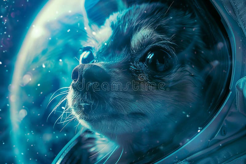 Generative AI Image of Dog Animal As Astronaut Wearing Helmet Exploring ...