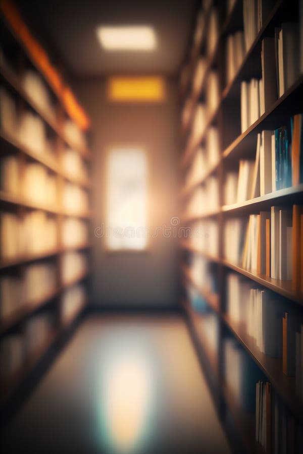 Generative AI Image of a Empty College Library Interior Space with ...