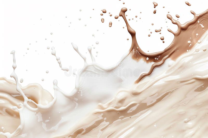 Generative AI Image of Flowing Wave of Vanilla Chocolate Milk Mix on ...