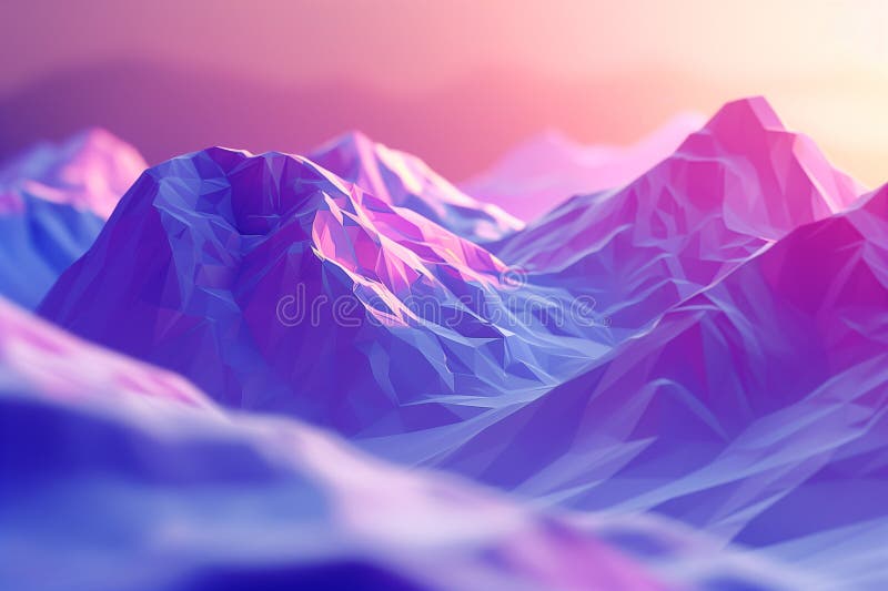 Generative AI Image of Gradient Rocky Mountain Landscape with Digital ...