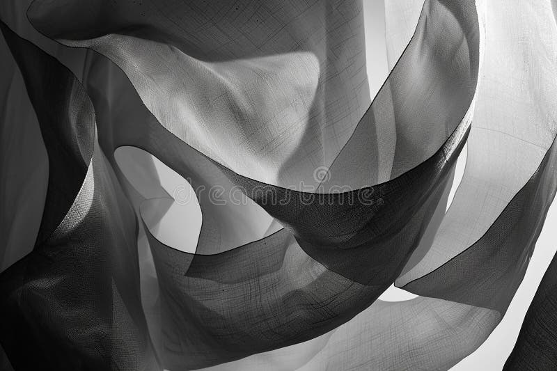 Generative AI Image of Grey Fabric Waves Pattern with Light and Shadow ...