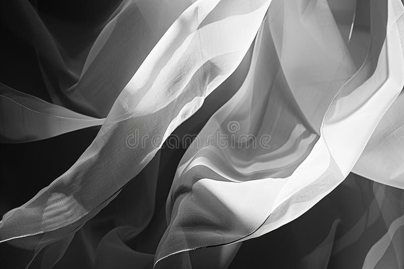 Generative AI Image of Grey Fabric Waves Pattern with Light and Shadow ...
