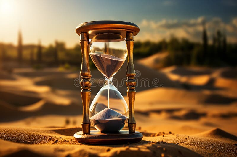 Generative AI Image of Hourglass for Counting Time with Sandy Nature ...
