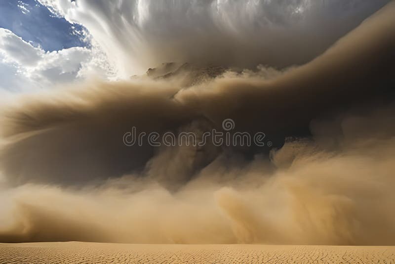 Sandstorm is a Common Occurrence in the Desert Stock Illustration ...