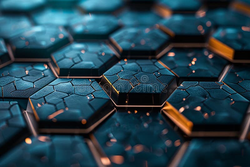 Generative AI Image of Interlocked Glossy Stone Honeycomb Hexagon ...